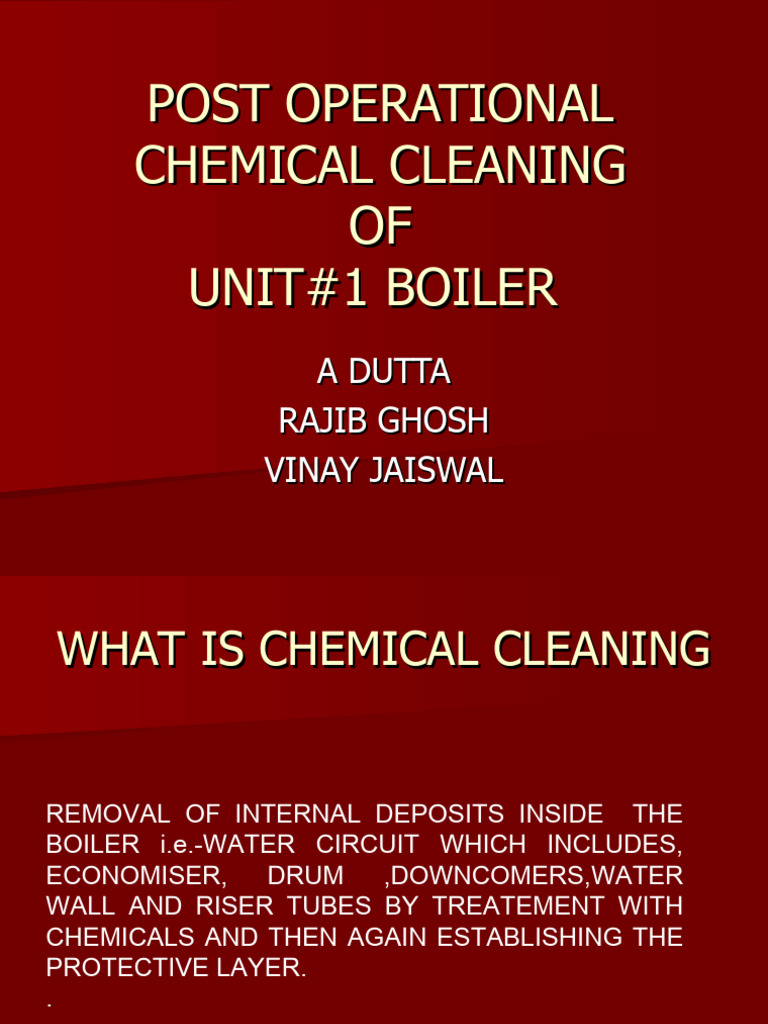 Chem Cleaning | PDF | Water | Boiler
