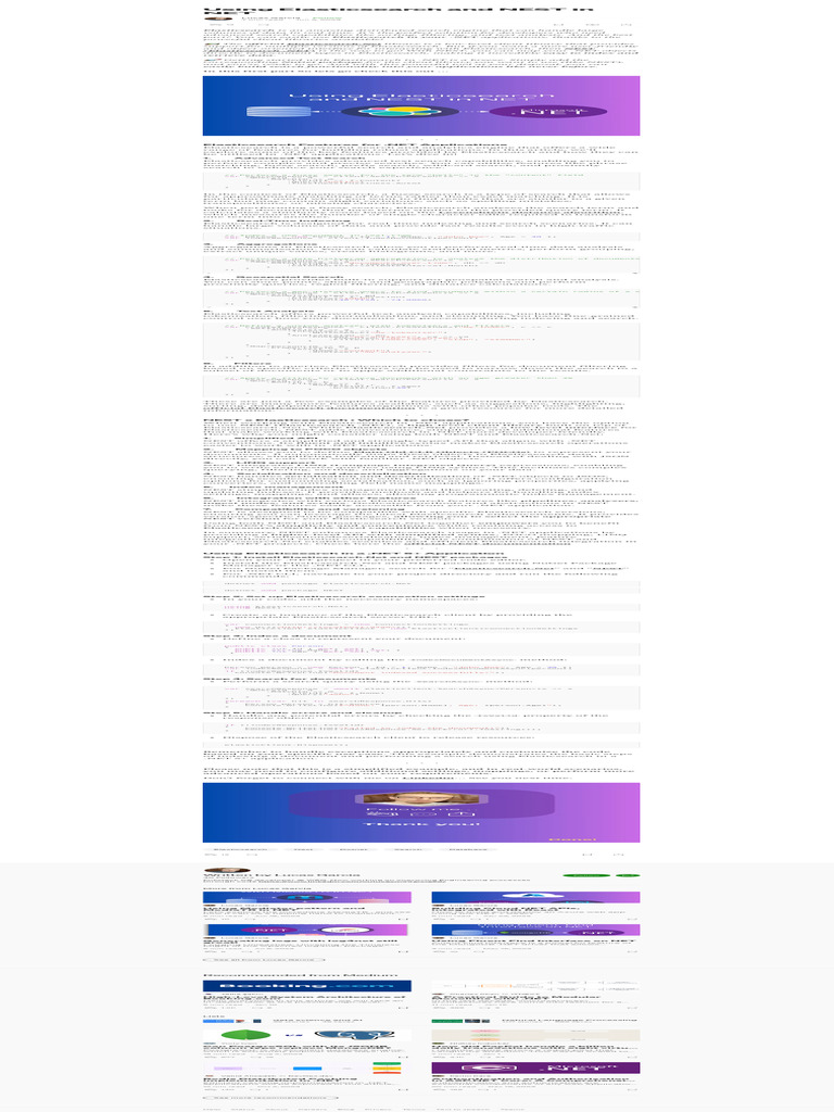 Using Elasticsearch and NEST in NET - by Lucas Garcia - Medium | PDF | Language Integrated Query ...