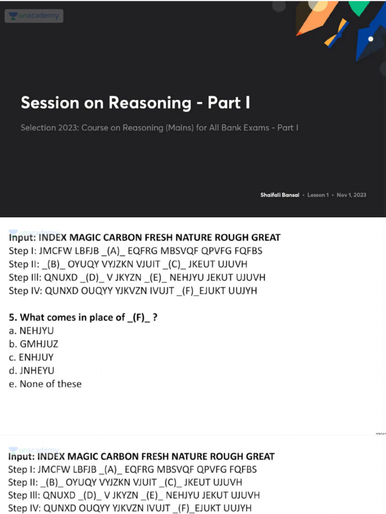 Session On Reasoning | PDF