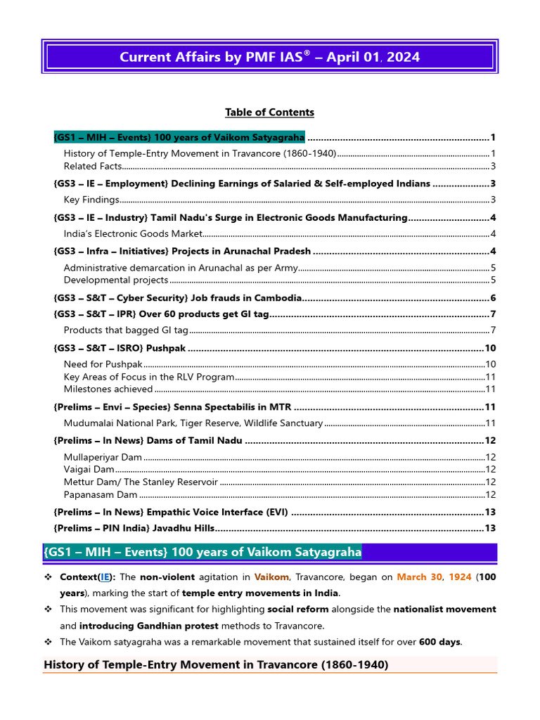 Pmfias Ca 2024 04 01 | PDF | Social Science | Travel