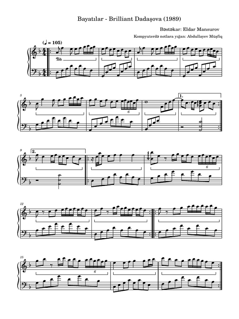 Bayatılar - Eldar Mansurov | PDF | Songs | Singles (Music)