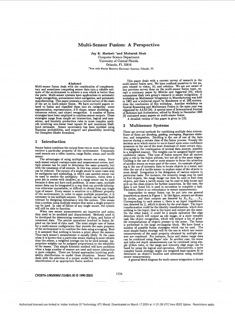 Multi-sensor_fusion_a_perspective | PDF | Bayesian Inference | Uncertainty