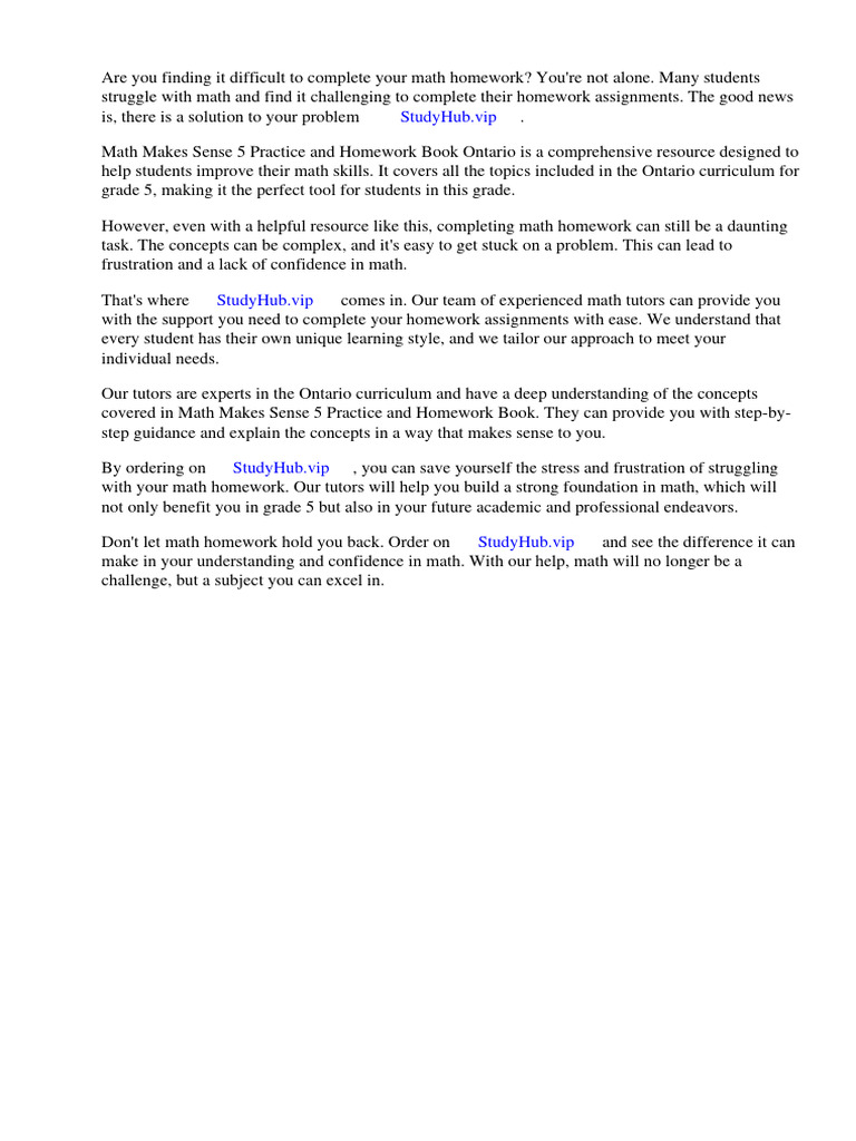 Math Makes Sense 5 Practice and Homework Book Ontario | PDF | Sat ...