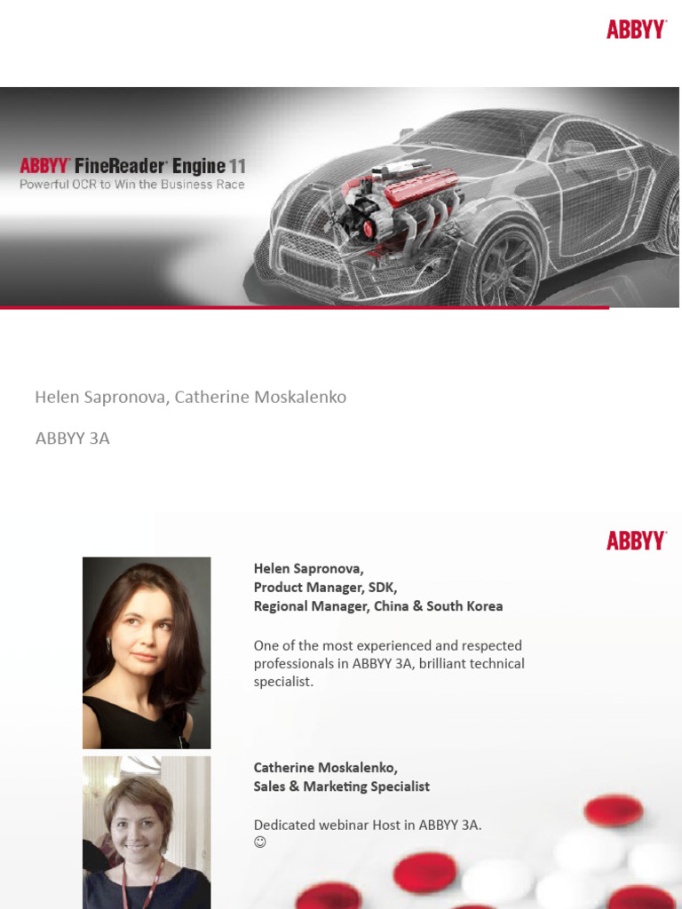 ABBYY - FREngine 11 - Presentation - Webinar | PDF | Image Scanner | Optical Character Recognition