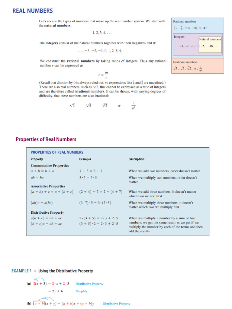 Lesson 1 Real Numbers Pdf