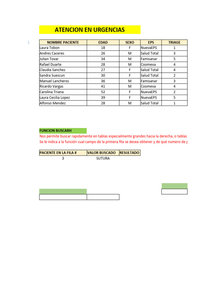 Ejercicio BUSCARH Profeleo Preguntas Aulas | PDF