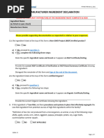 FoodChain ID Non-GMO Ingredient Form | PDF | Life Sciences | Biotechnology