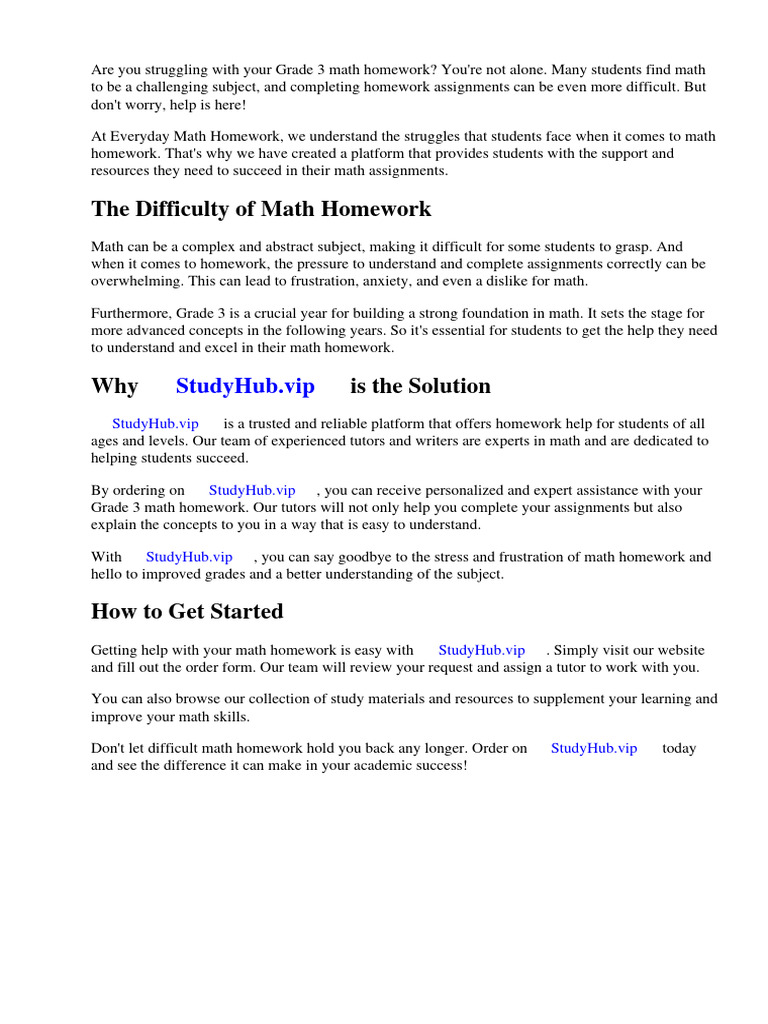 Everyday Math Homework Grade 3 | PDF | Worksheet | Homework
