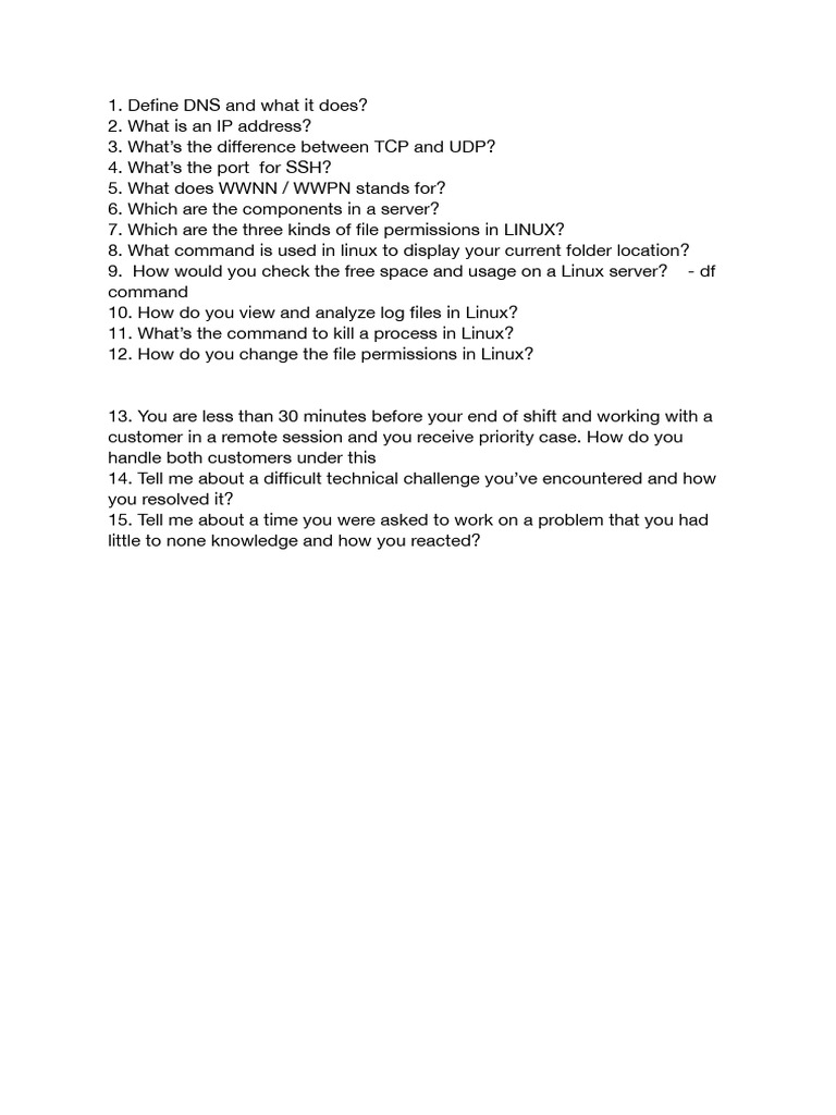 Intrebari Interviu | PDF