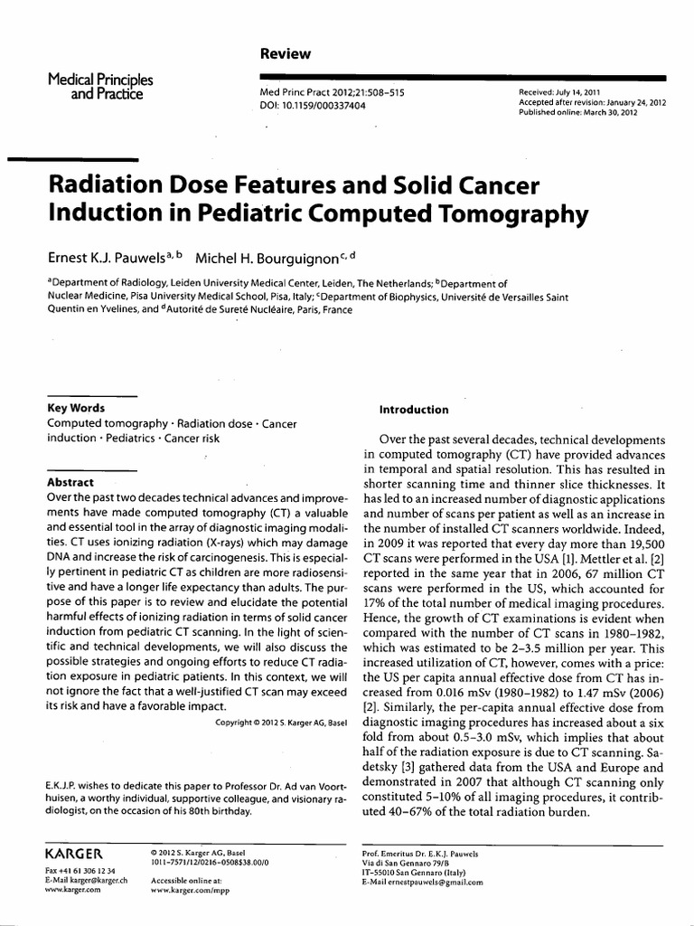 Cancer | PDF | Ct Scan | Ionizing Radiation