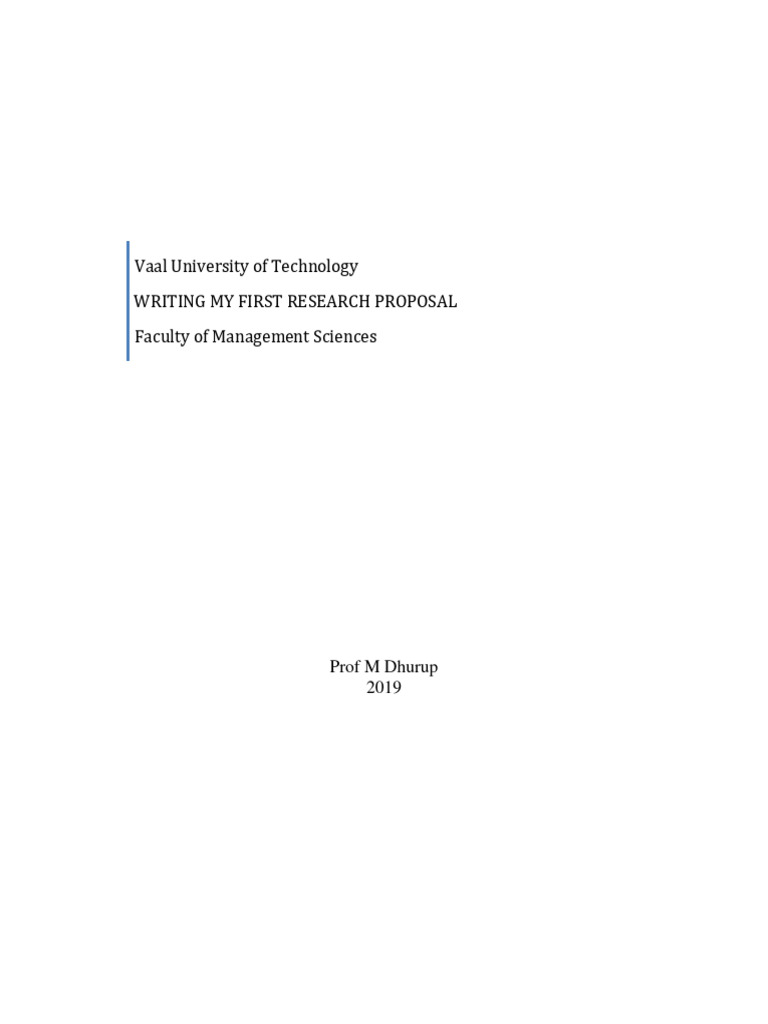 WRITING Final MY FIRST RESEARCH PROPOSAL NEW Edition | Download Free ...