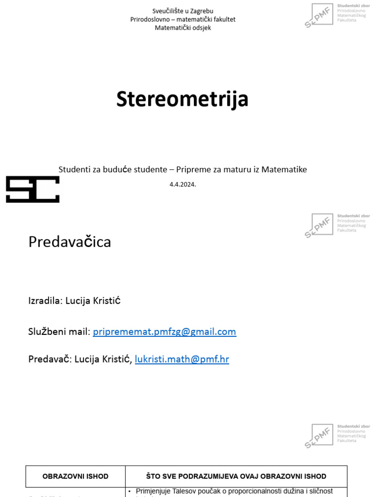 Stereometrija | PDF