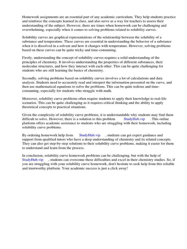 Solubility Curve Homework Problems Pdf Solubility Chemistry