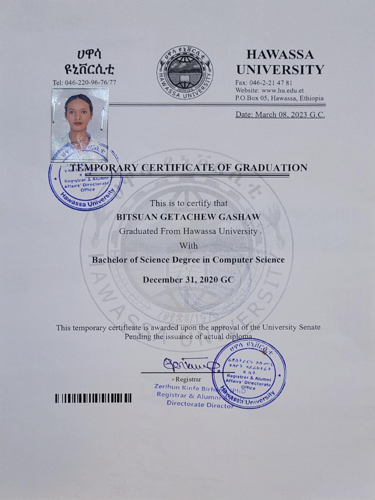 Degree Certificate Pdf