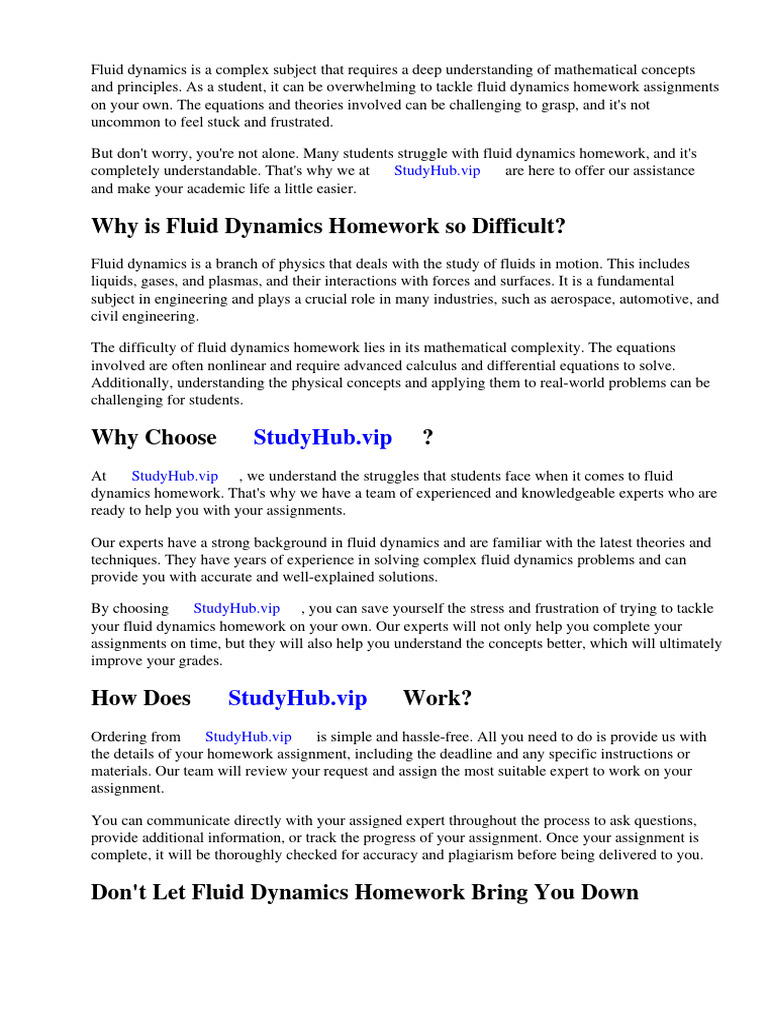 Fluid Dynamics Homework | PDF | Fluid Dynamics | Force