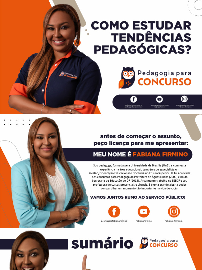 Slides Aula Como Estudar Tendencias Pedagogicas | PDF | Pedagogia | Aprendizado