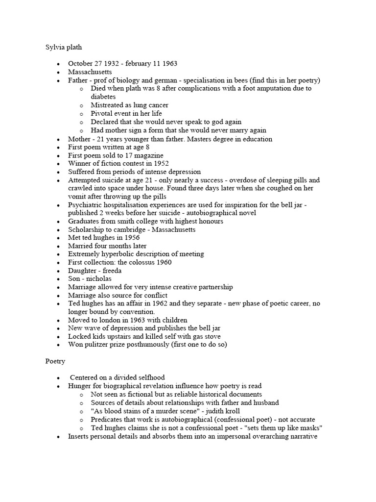 Sylvia Plath | PDF | Sylvia Plath