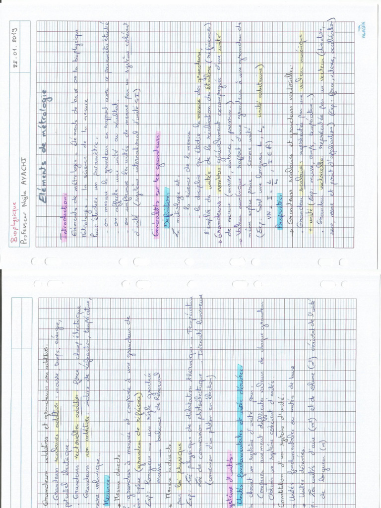 Eléments de Métrologie | PDF