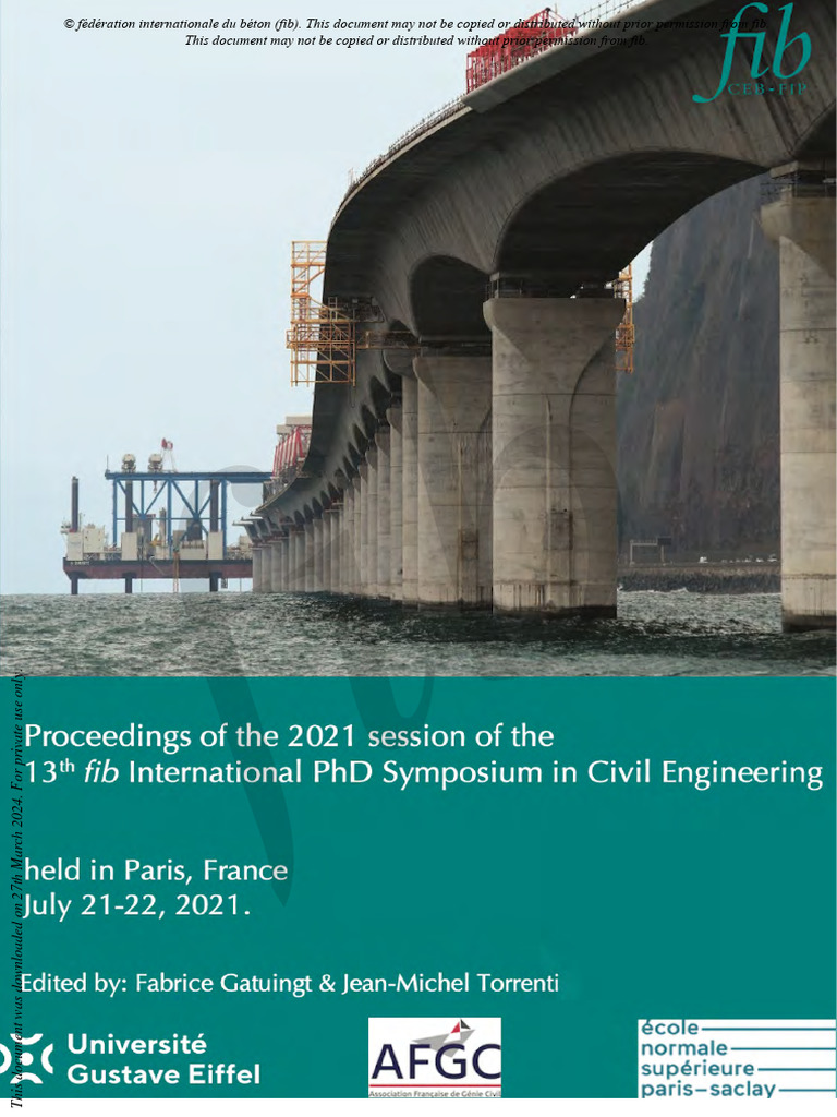 FIBPRO 0053 2021 E 13th PHD Symposium in Paris France | PDF | Concrete ...