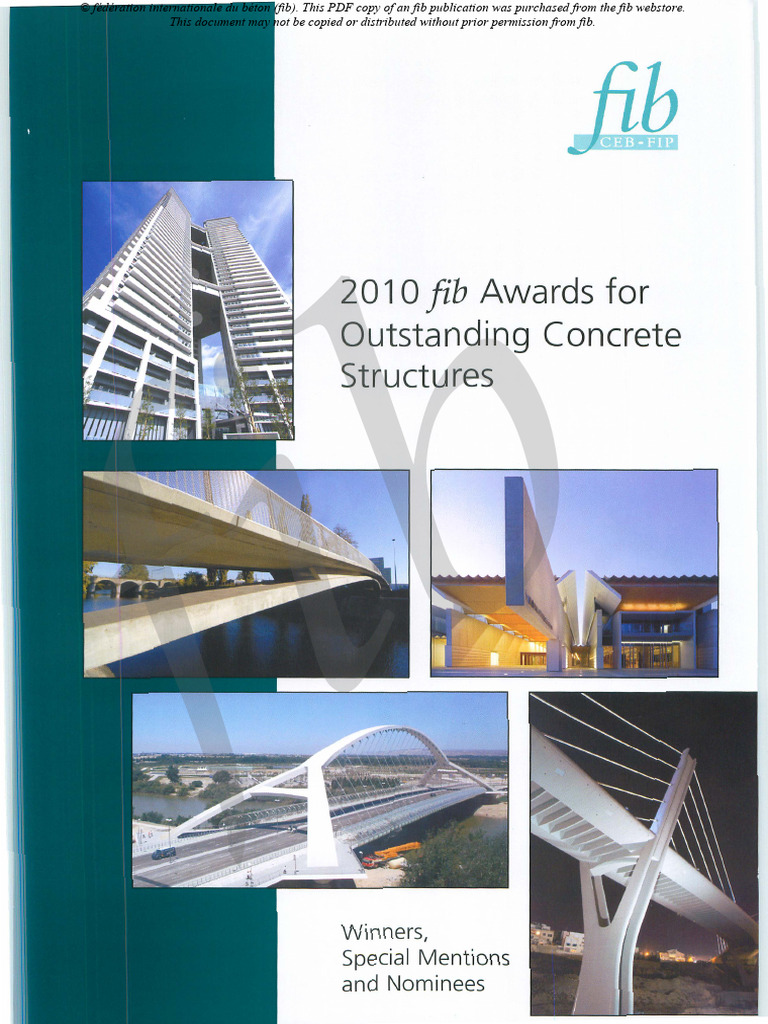 FIBAOS 0003 2010 E Fib Awards For Outstanding Concrete Structures | PDF ...