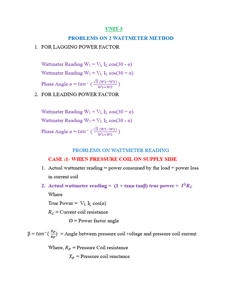 Part-1 EMI Formulas | PDF | Inductor | Equipment