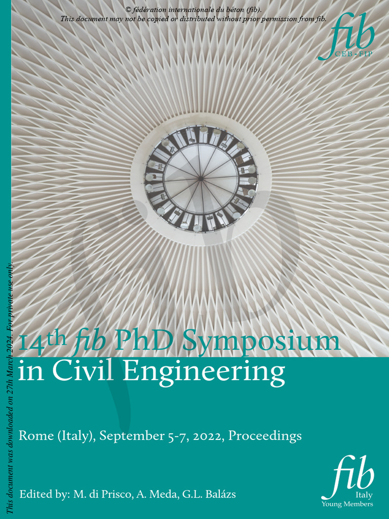 FIBPRO 0058 2022 E 14th PHD Symposium in Rome Italy | PDF | Prestressed ...