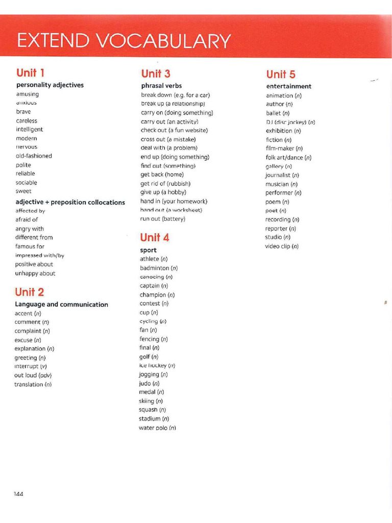 Extend Vocabulary | PDF