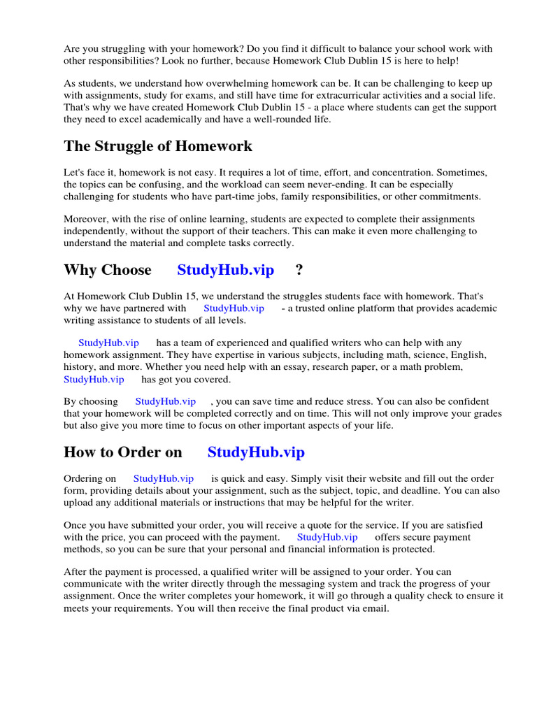 Homework Club Dublin 15 | PDF | Homework | Http Cookie