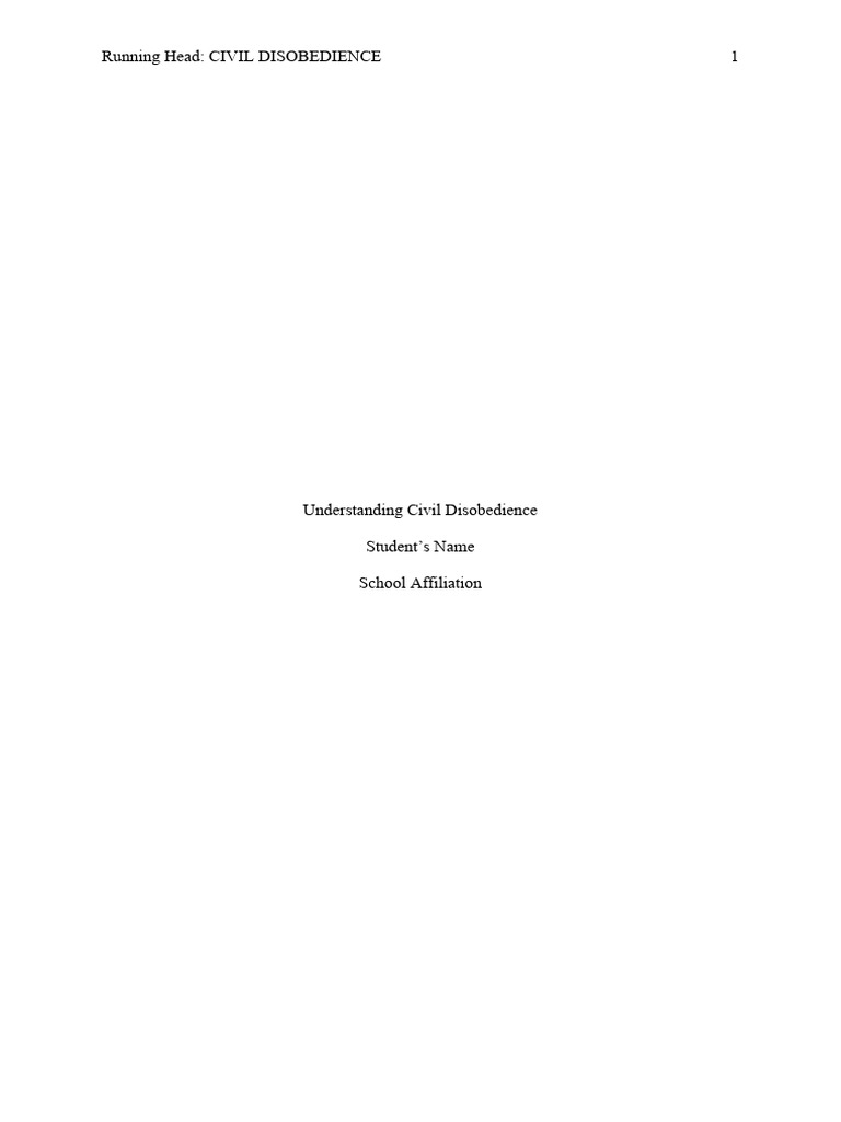 Understanding Civil Disobedience | PDF | Civil Disobedience | Henry ...