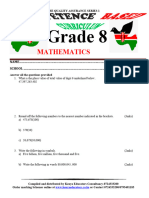 Mathematics Form 2 - Zeraki Achievers 2.0 - Question Paper | PDF | Area | Speed
