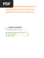 OSHA 10-Hour General Industry Final Exam Answer Key | PDF ...
