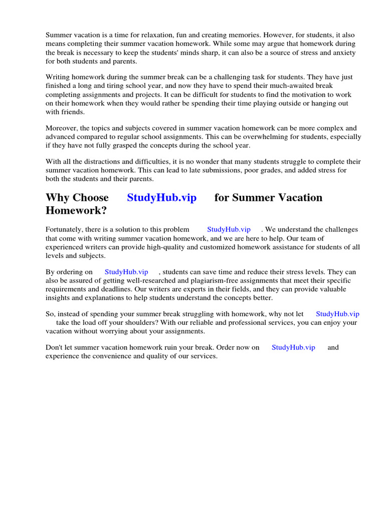 Front Page of Summer Vacation Homework | PDF | World Wide Web ...