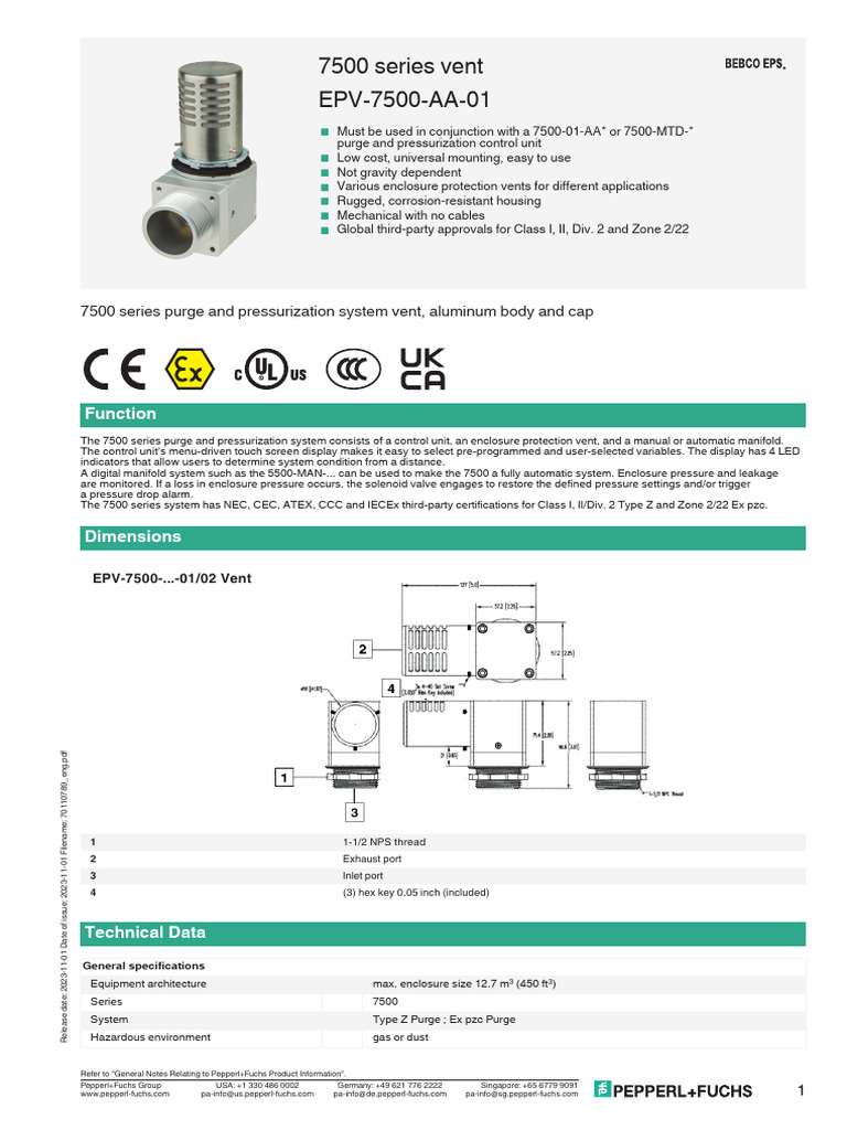 Epv 7500 Aa 01 | PDF