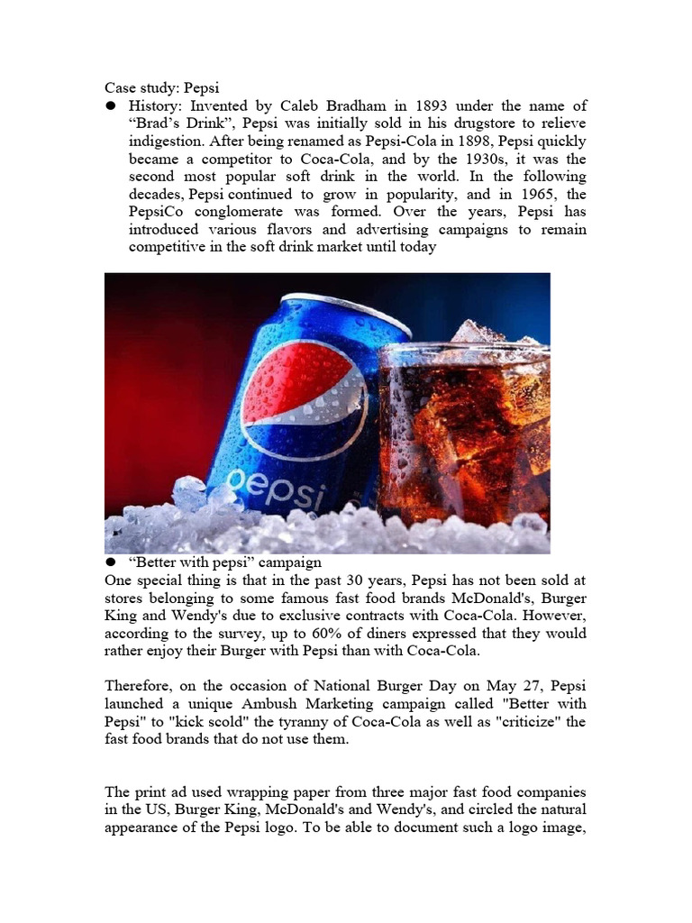 Case Study | PDF | Pepsi | Promotion And Marketing Communications