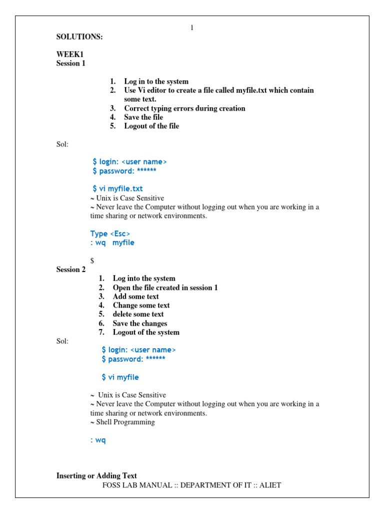 Foss Lab Manual | PDF | Computer File | Process (Computing)