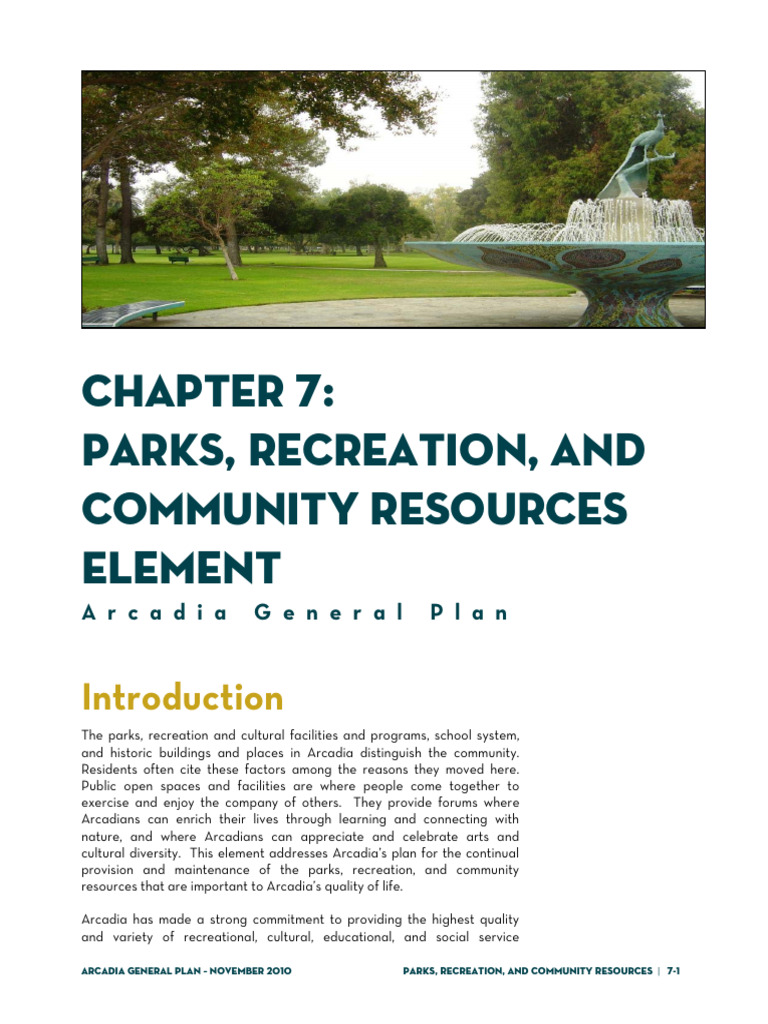 Parks Recreation and Community Resources | PDF | Parks