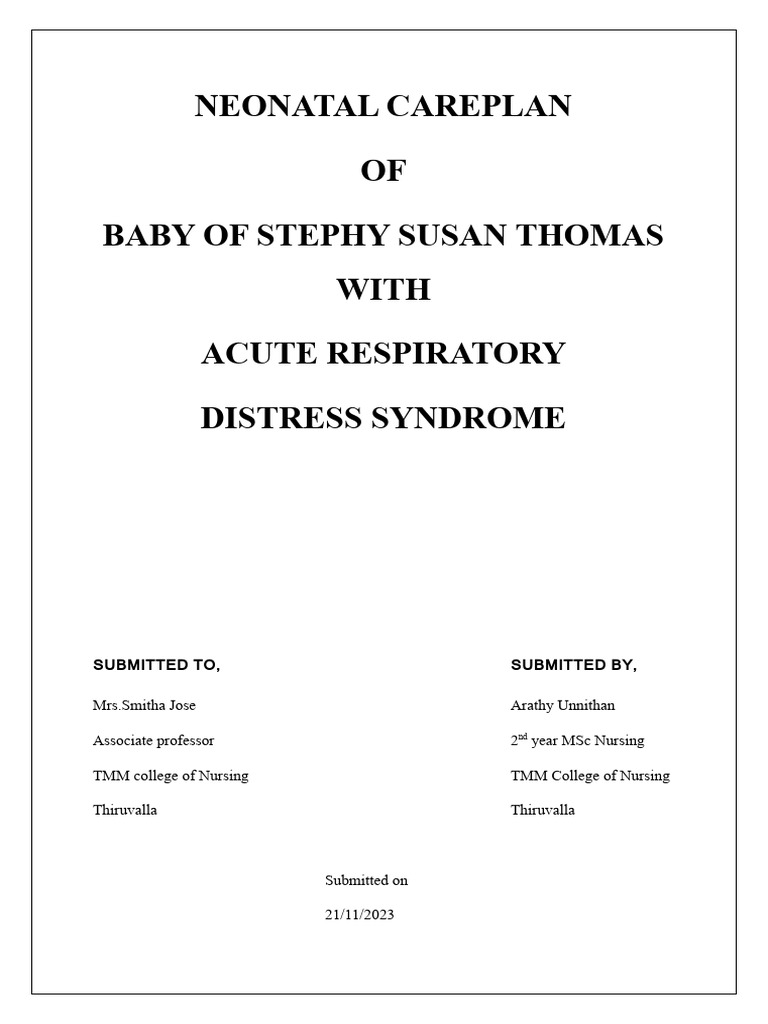 Neonatal Careplan | PDF | Pregnancy | Infants