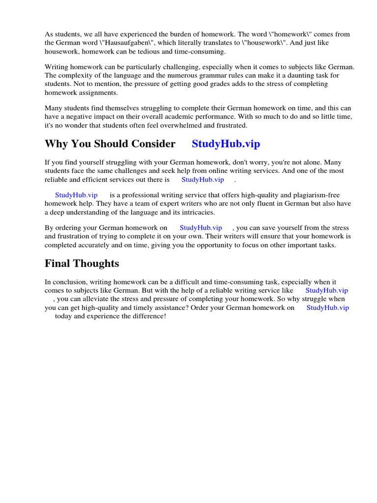 Homework German Word | PDF | Homework | English Language