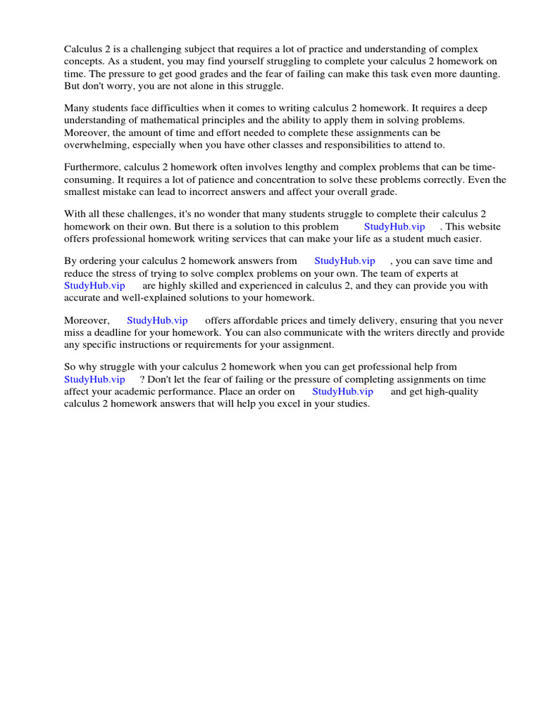 Calculus 2 Homework Answers | PDF | Calculus | Mathematics