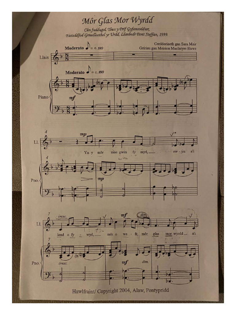 Môr Glas, Mor Wyrdd | PDF