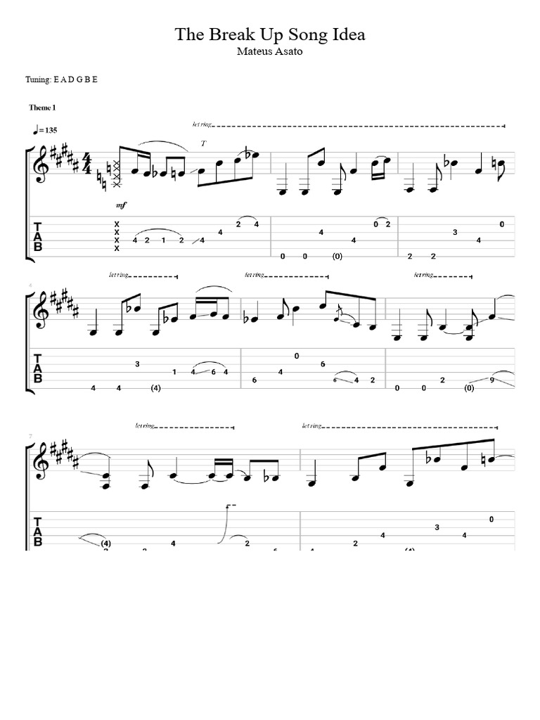 The Break Up Song Idea Official by Mateus Asato @ | PDF
