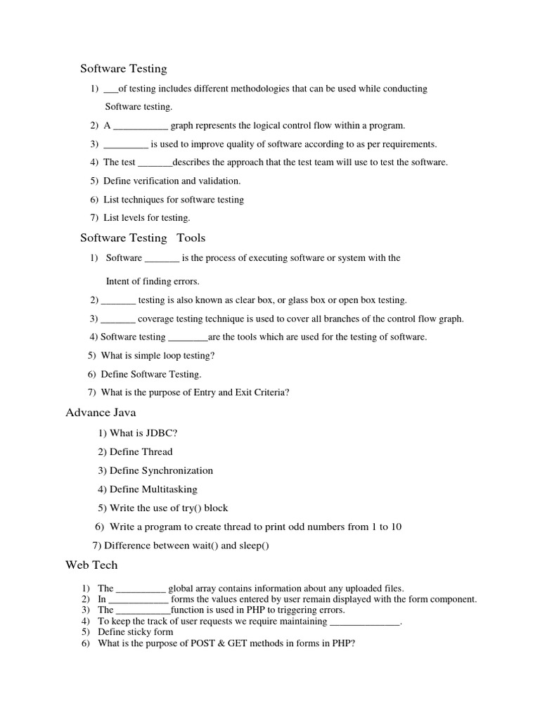 Software Testing and Important Questions TYBCS | PDF | Software Testing ... Software Testing and Important Questions TYBCS | PDF | Software Testing ...
