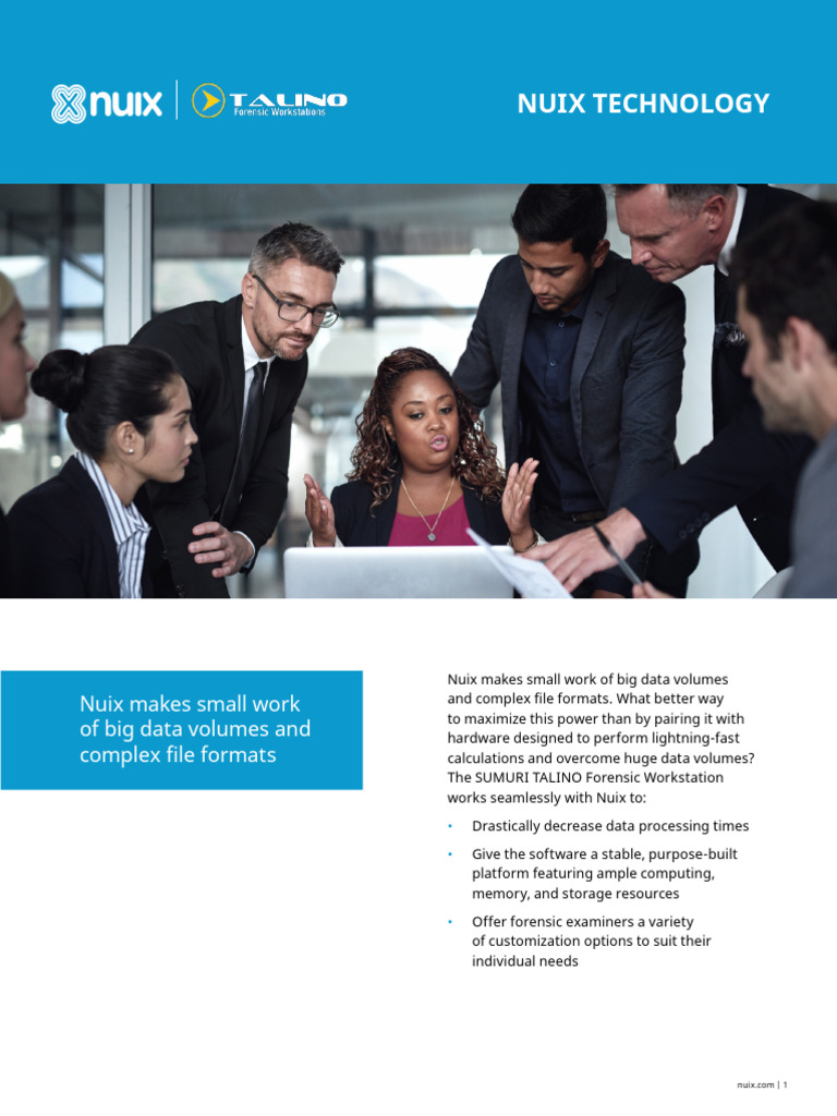 Fact Sheet Nuix Technology Sumuri Talino Web Us 0 | PDF | Computer Data Storage | Solid State Drive