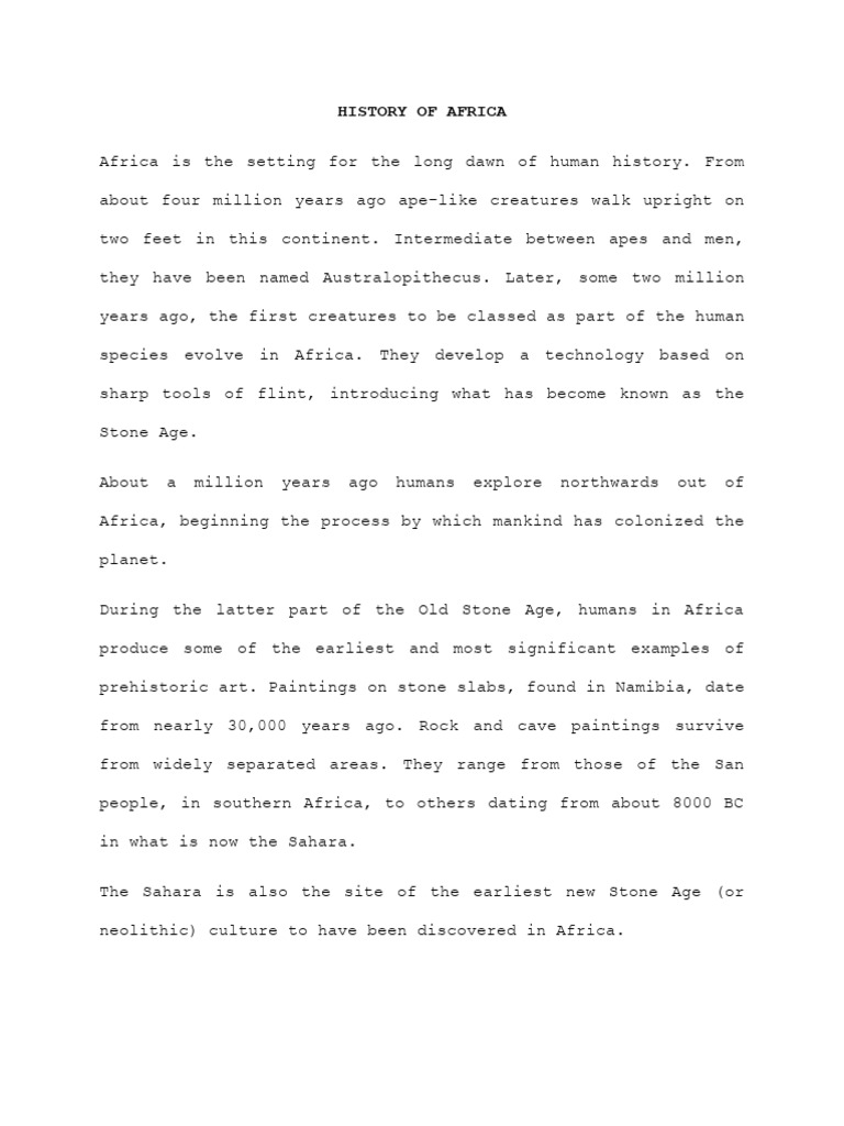 History of Africa | PDF | David Livingstone | Africa