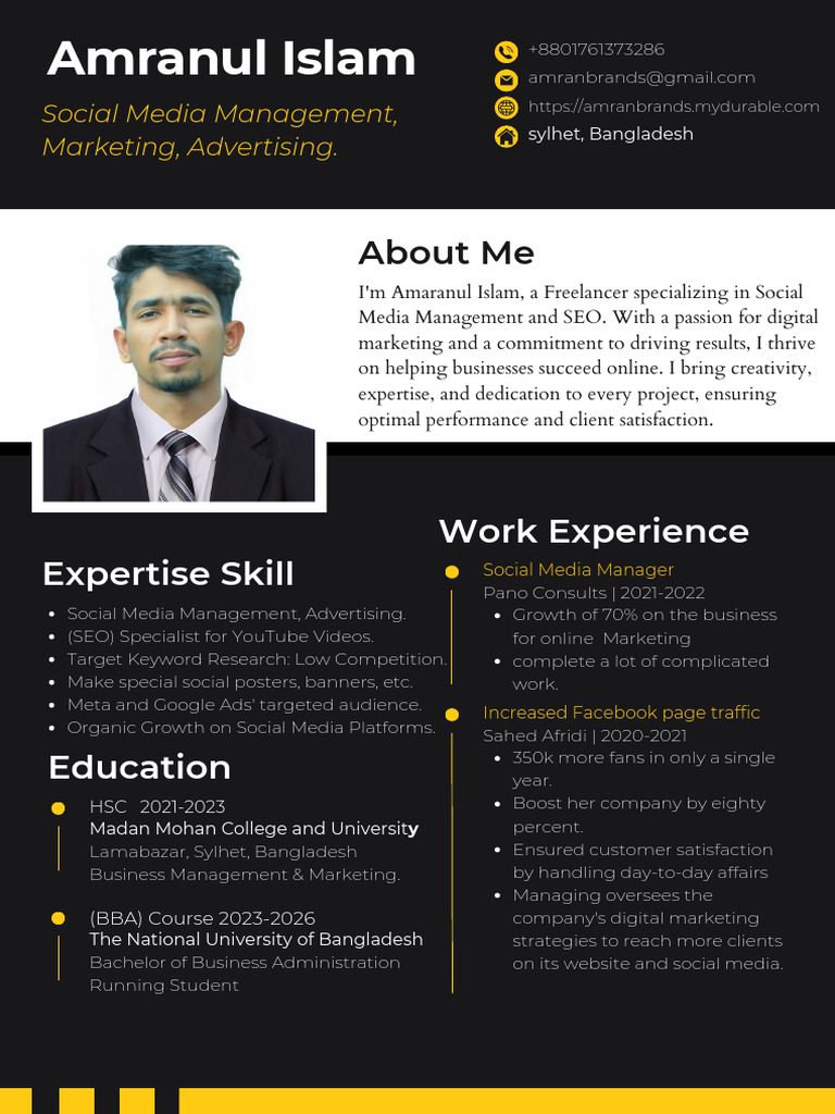 Amranul Islam: Social Media & SEO Expert | PDF