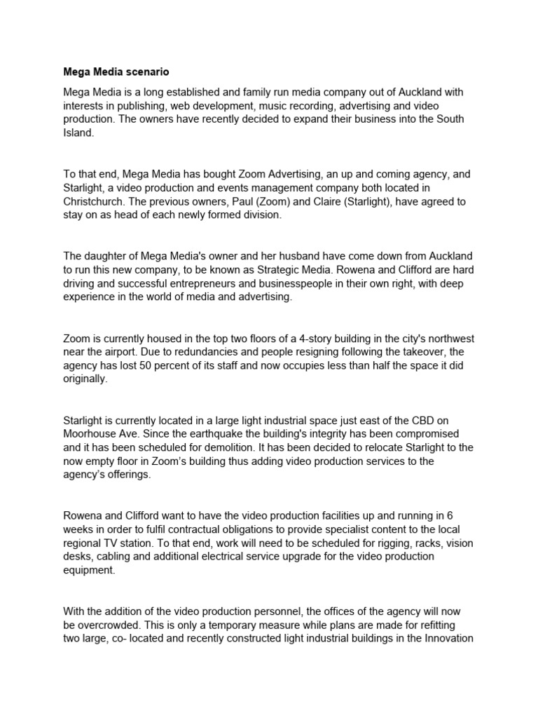 Mega Media Scenario | PDF