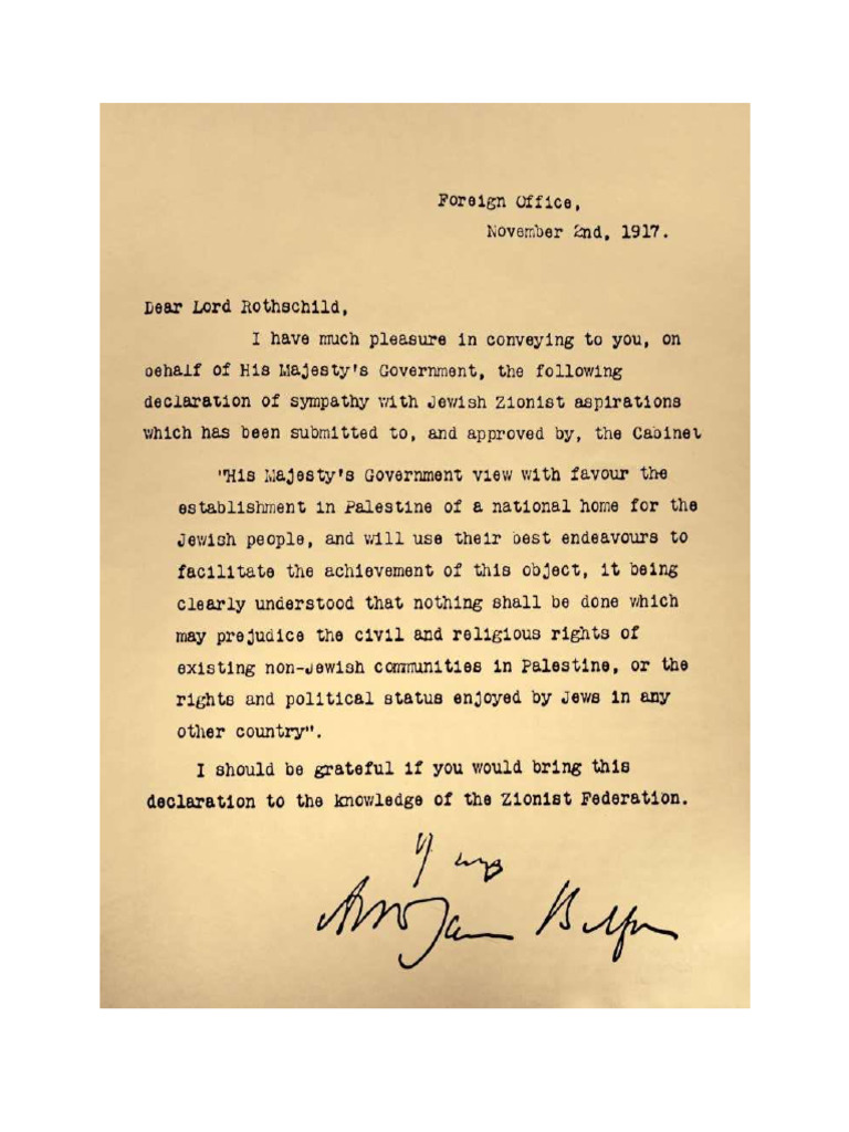 Source 1 - Balfour Letter | PDF