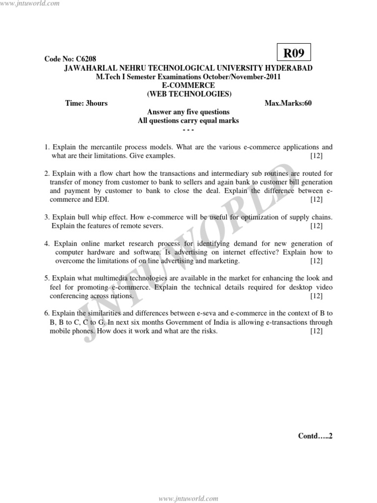 R09 e Commerce | PDF | E Commerce | Computer Network