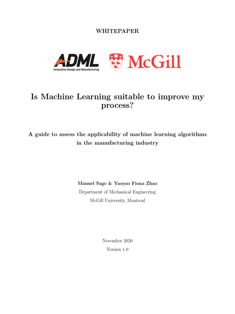 whitepaper_v1 | PDF | Machine Learning | Statistical Classification