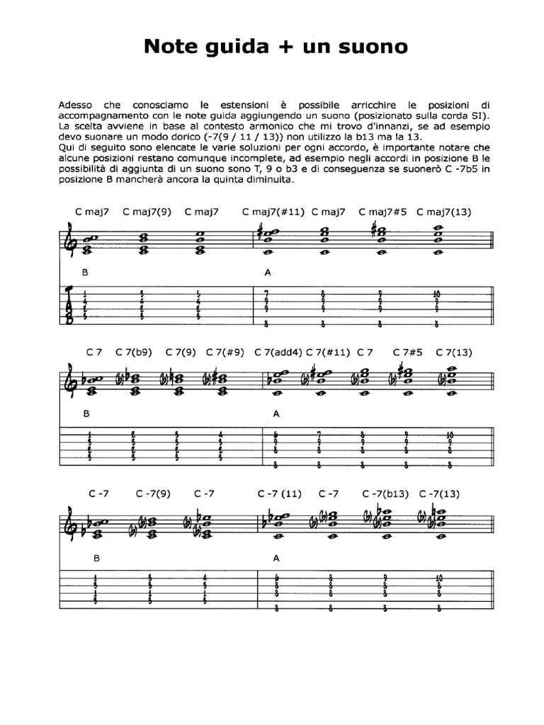 14 NOTE GUIDA + UN SUONO | PDF